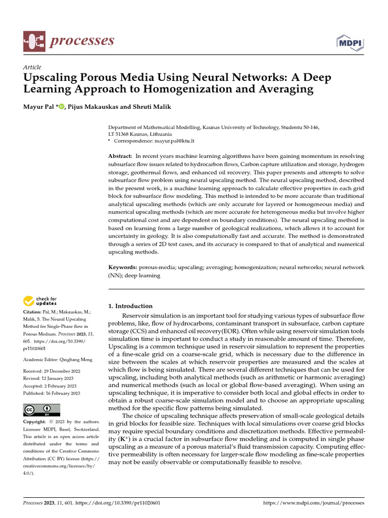 2-2023-Ptd-Pal - (Processes-MDPI) - Upscaling Porous Media Using NN A ...