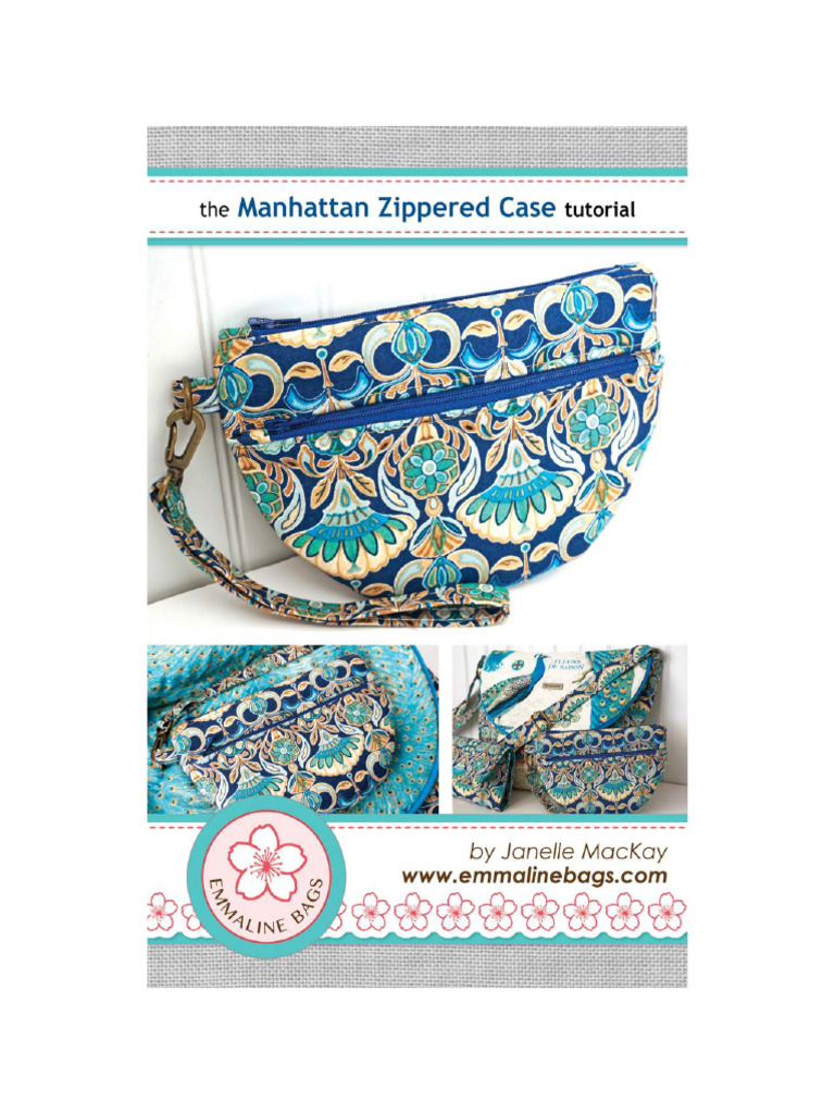 Manhattan Zippered Case Tutorial | PDF | Seam (Sewing) | Sewing