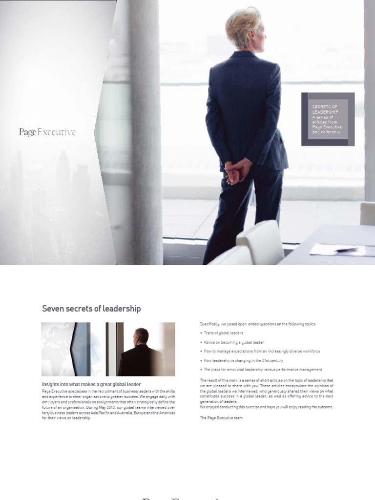 Seven Secrets of Effective Leadership | PDF | Leadership | Employee ...