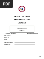 Za M 1732308677 Grade 9 Term 1 Assessment For Maths - Ver - 2 | PDF ...