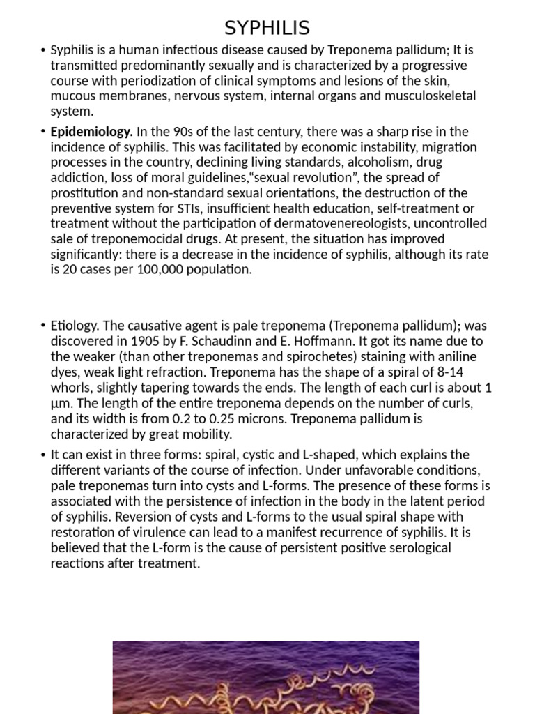 Understanding Syphilis: Causes and Stages | PDF | Infection | Medical ...