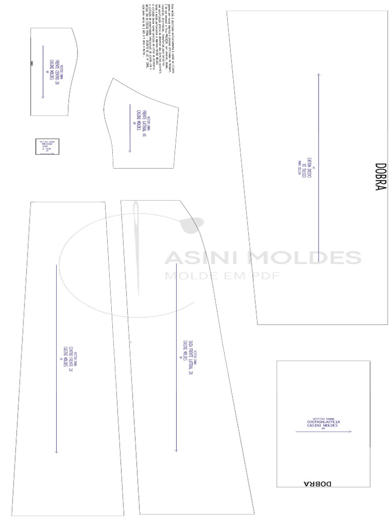 Tam PP - Plotter A0 - Vestido Ianna | PDF