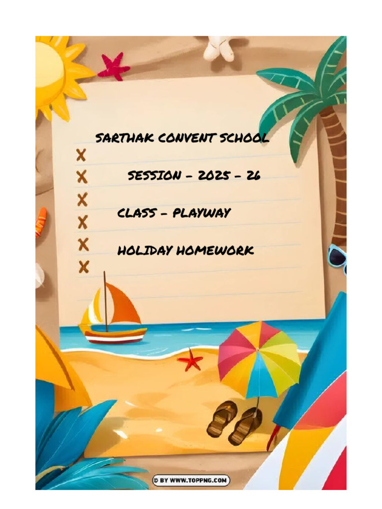 Playway Holiday Homework 2025 - 26 | PDF