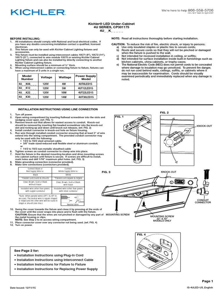 USESI 473010 Installation Instructions | PDF | Electrical Wiring ...
