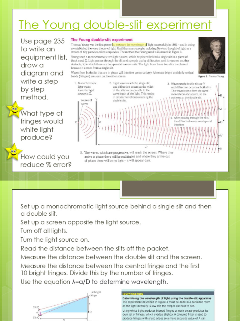 Young's Double Slit Experiment Guide | PDF