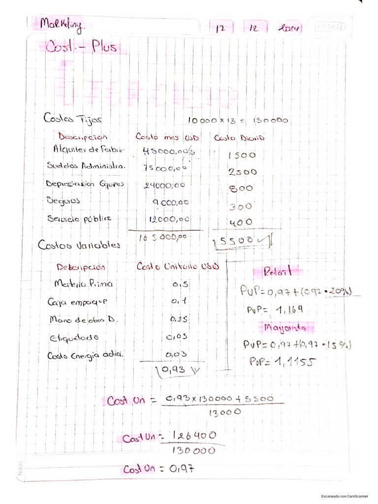Maldonado - Costos Plus | PDF