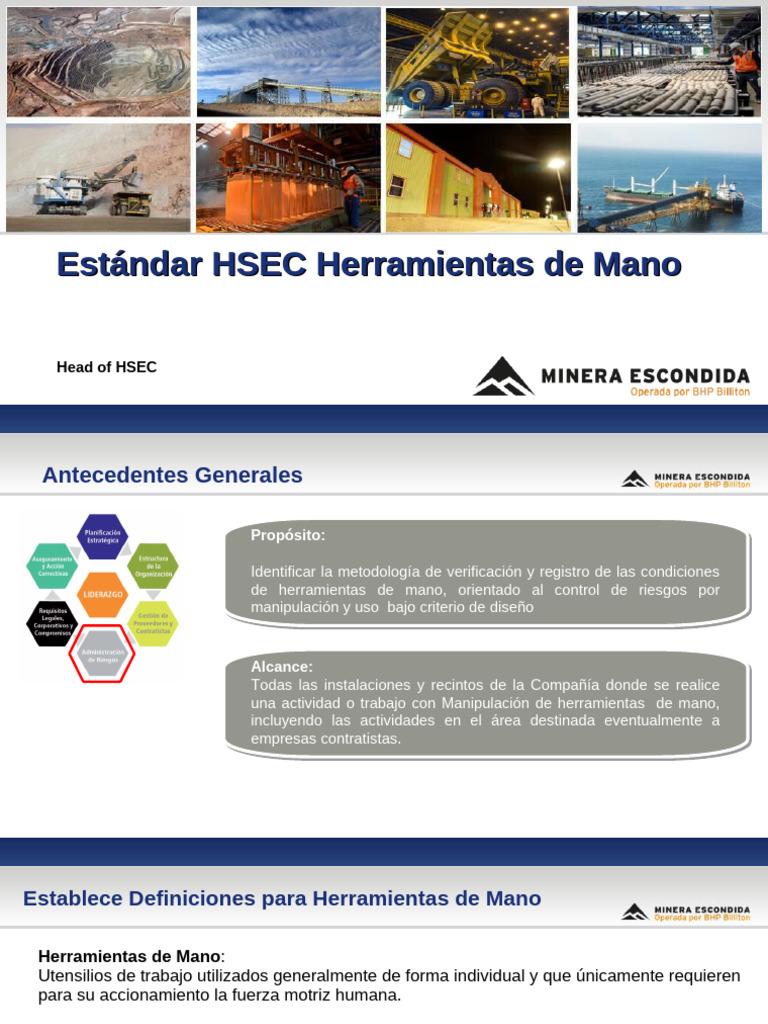 Resumen Estandar HSEC Herramientas de Mano | PDF | Herramientas | Martillo