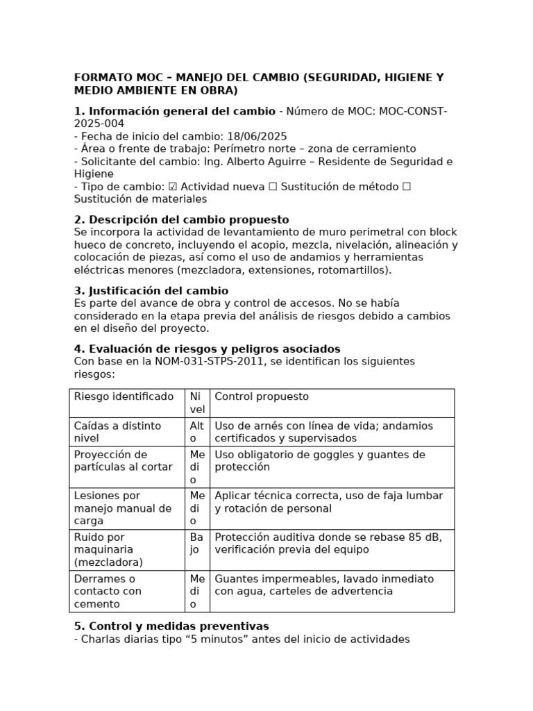 Formato Moc Muro Block | PDF