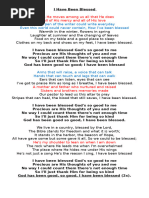 I Have Been Blessed - Lyrics | PDF | Song Structure | Songs