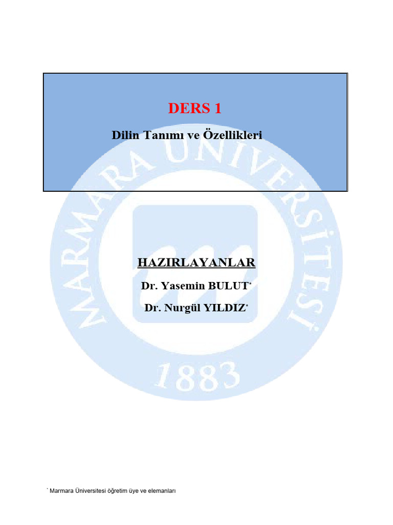 TRD 121 Ders 01 | PDF