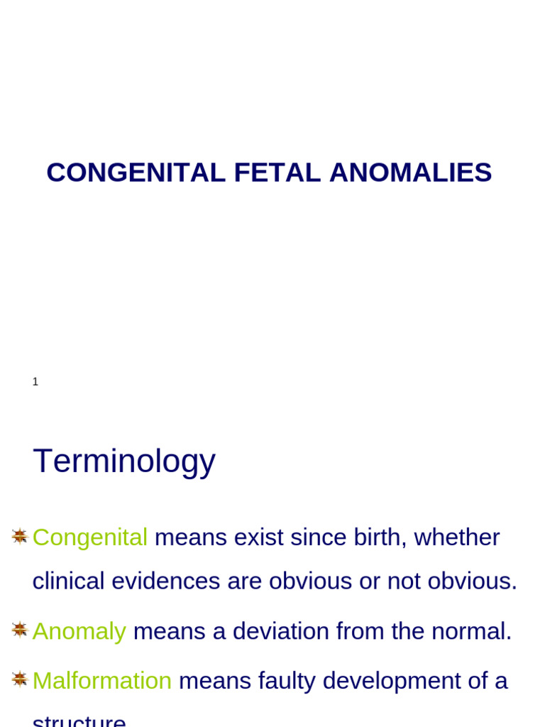 Congenital Fetal Anomalies | PDF | Genetic Disorder | Pregnancy