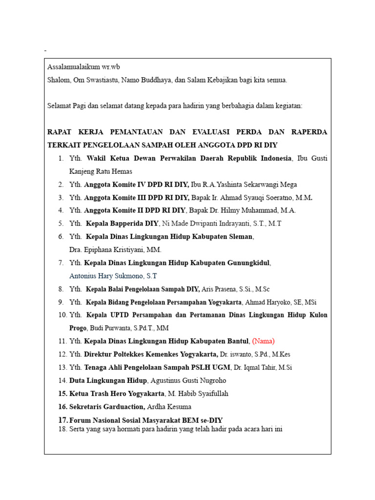 Contoh Cue CardMC | PDF