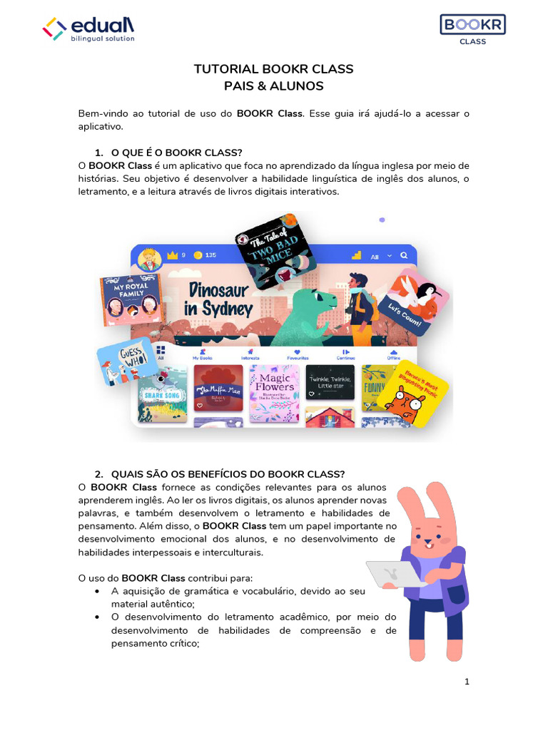 Tutorial Completo do BOOKR Class | PDF | Aprendizado | Linguística