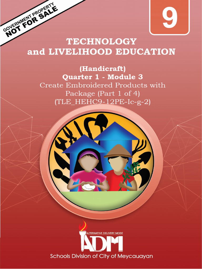 Tle Handicraft9 Week3 Final | PDF | Embroidery | Yarn
