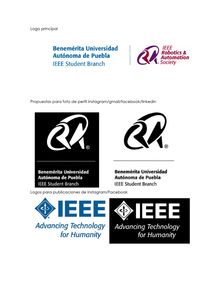 Propuestas de Uso del Logo RAS IEEE | PDF