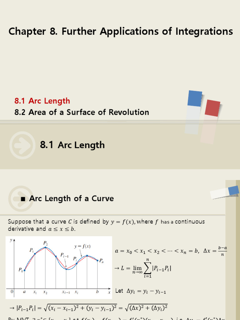 Arc Length and Surface Area Calculations | PDF | Curve | Manifold
