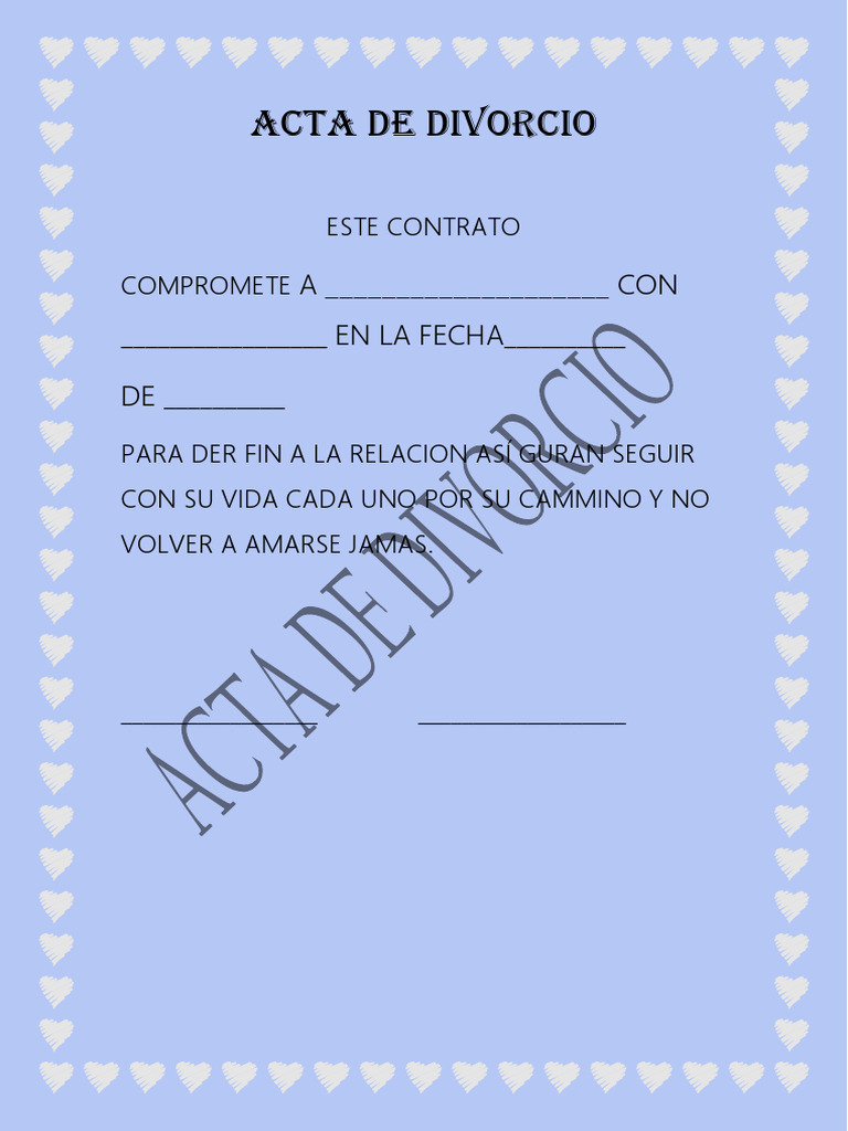 Acta de Divorcio | PDF