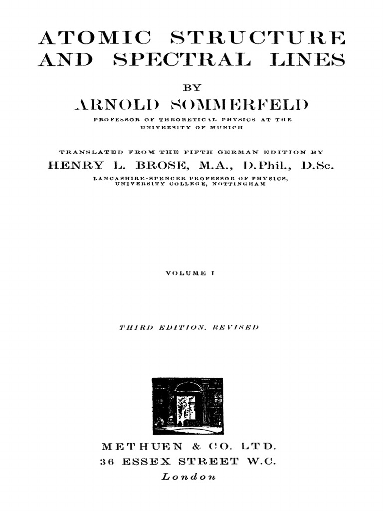 0244 PDF Atomic - Structure - and - Spectral - Lines - Arnold ...