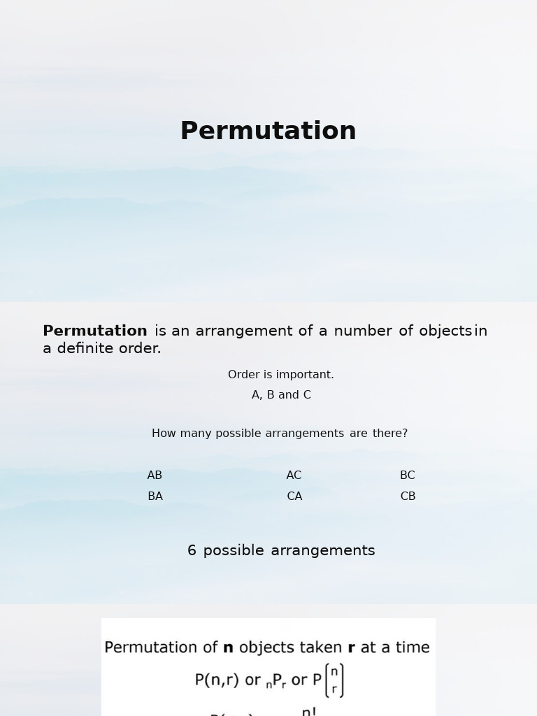 Permutation and Combination | PDF | Statistics | Permutation