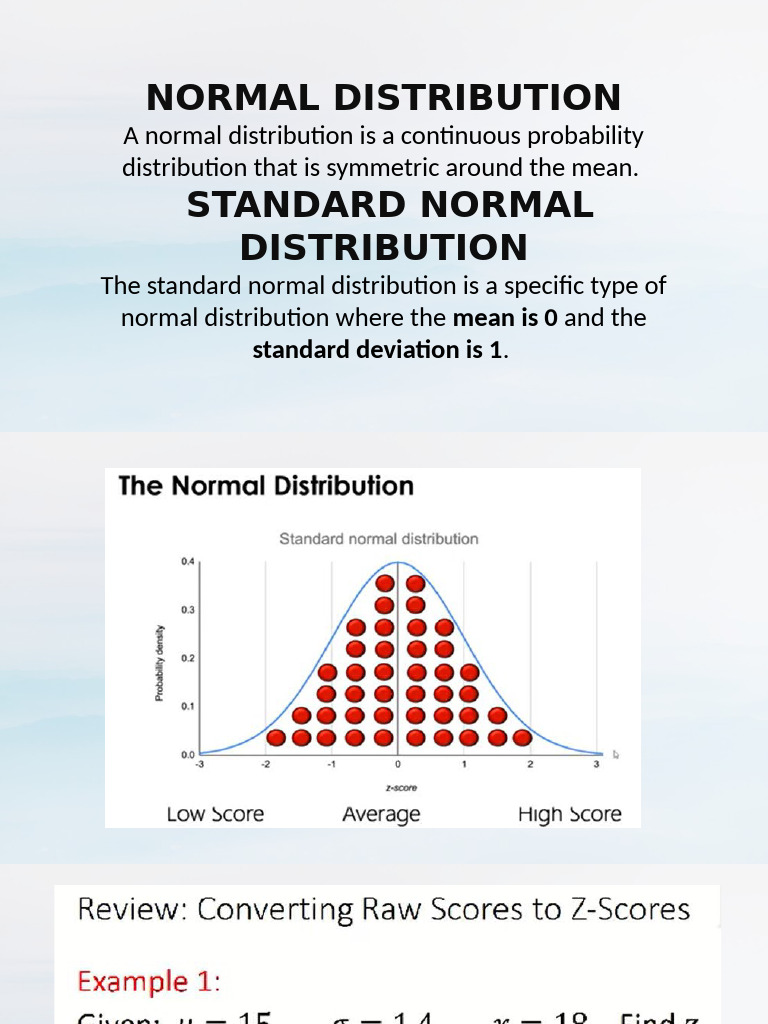 Normal and Standard Normal Distribution | PDF