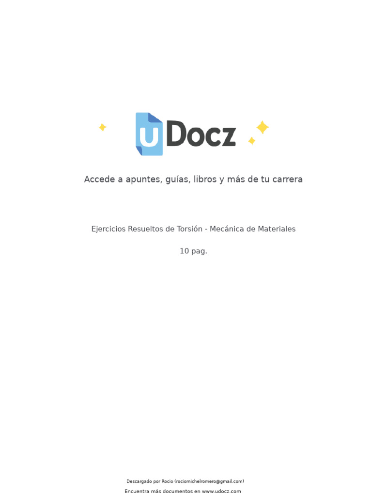 Resolucion de Ejerci 70773 Downloadable 9000460 | PDF | Esfuerzo cortante | Física Aplicada e ...