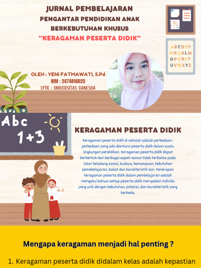 PENDIDIKAN ANAK BERKEBUTUHAN KHUSUS KERAGAMAN PESERTA DIDIK Yeni - Compressed - Compressed | PDF