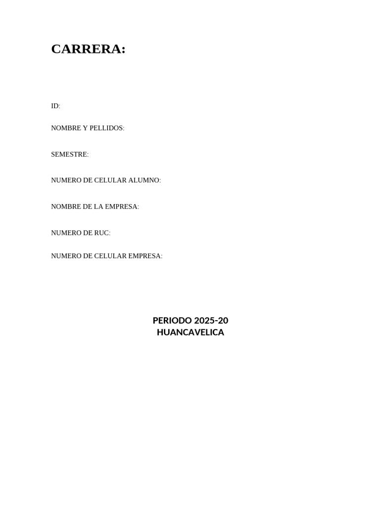 Documentos Complementarios - 2025-20 - Huancavelica | PDF