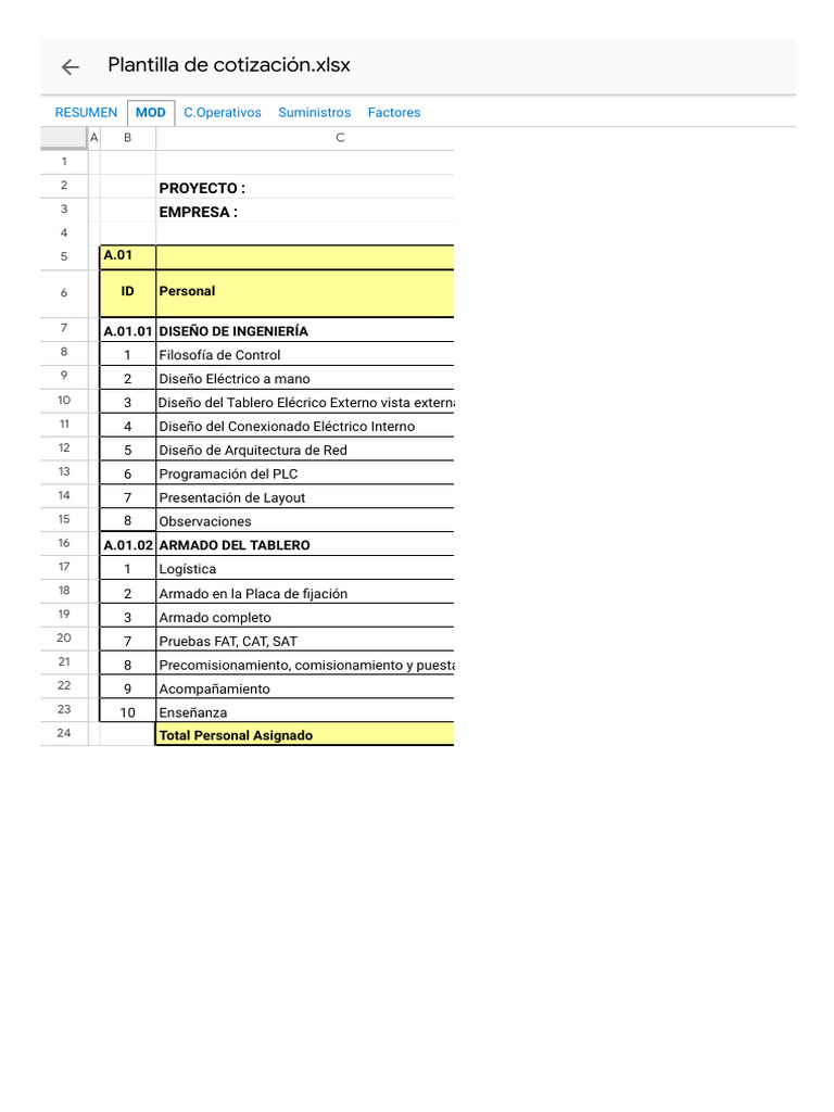 Plantilla+de+Cotización - XLSX+ +Google+Drive 1726324705960 | PDF