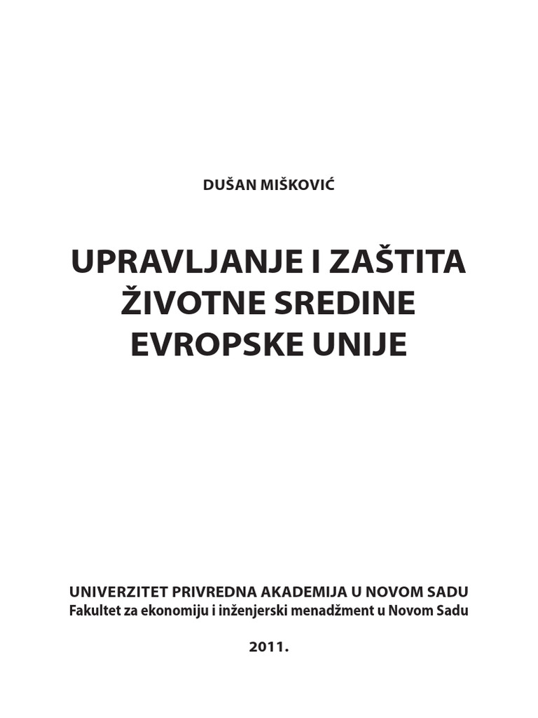 Upravljanje Zivotnom Sredinom | PDF