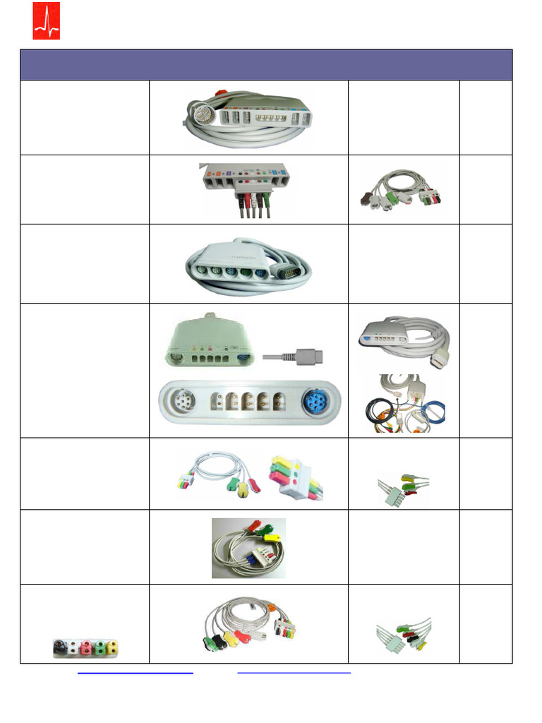 Hospital ECG and Monitoring Cables | PDF | Equipment | Manufactured Goods