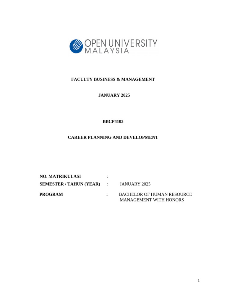 Assignment On Career Planning | PDF | Social Exclusion | Mentorship