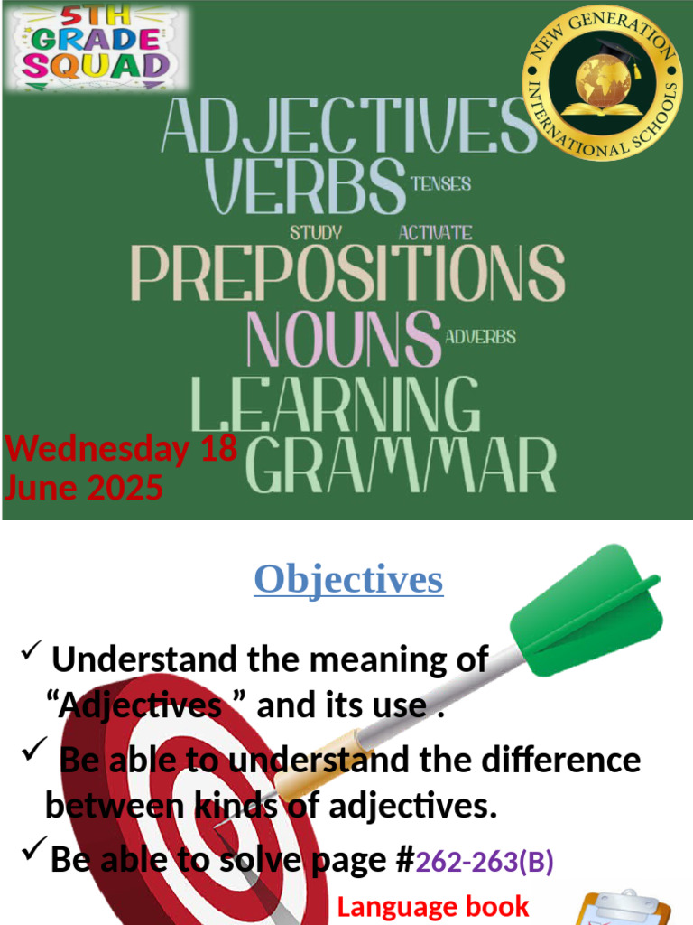 Understanding Adjectives and Their Types | PDF