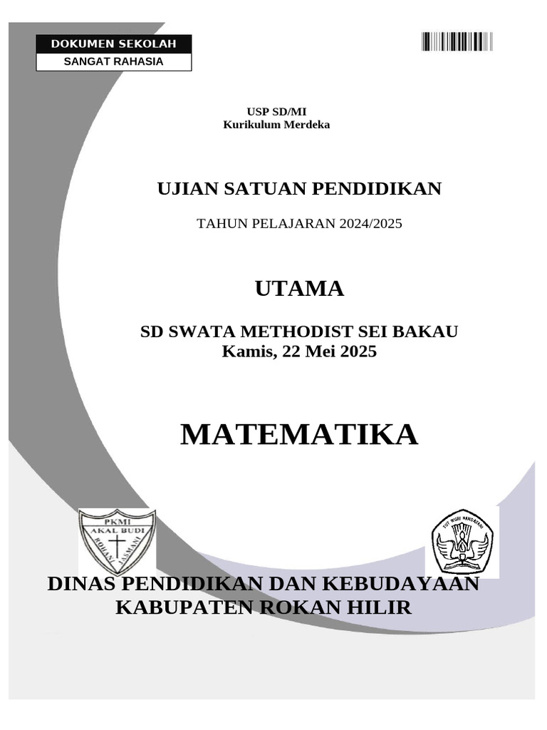 Sampul Soal Ujian Sekolah - WWW - Kherysuryawan.id | PDF