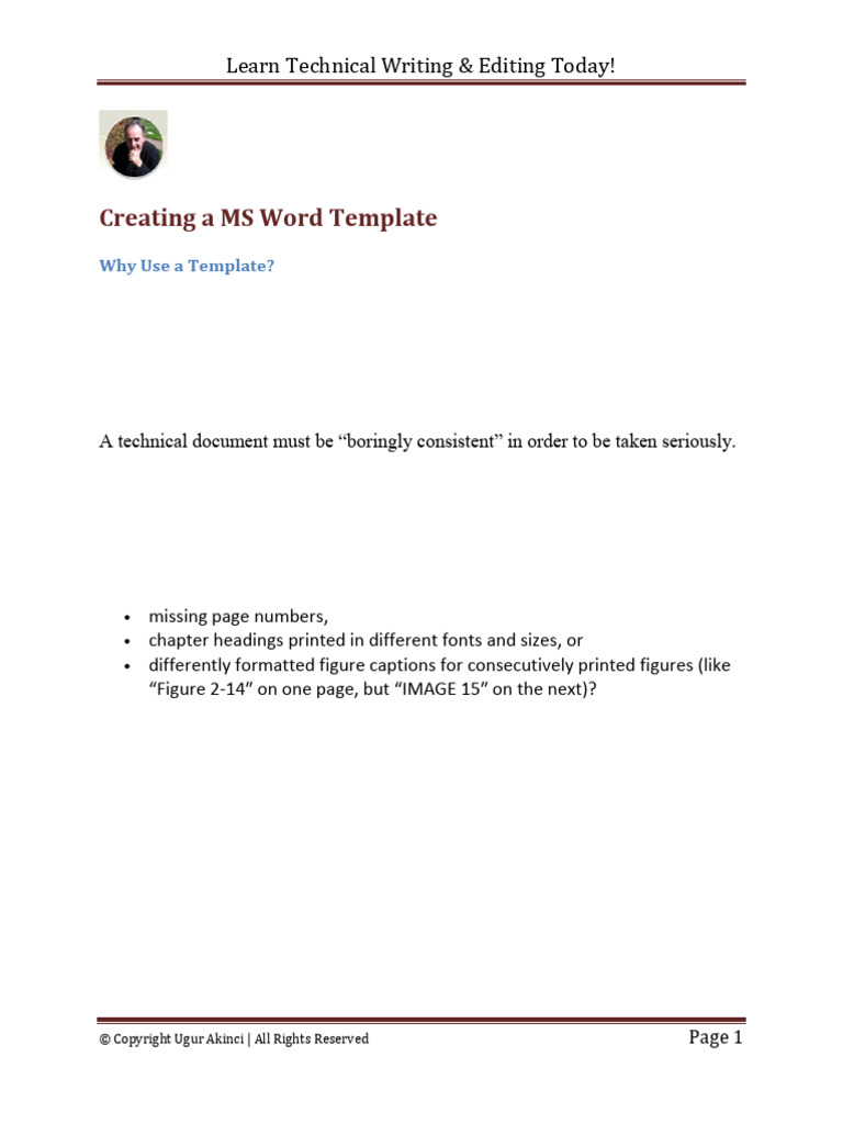Creating A MS Word Template | PDF | Microsoft Word | Computing