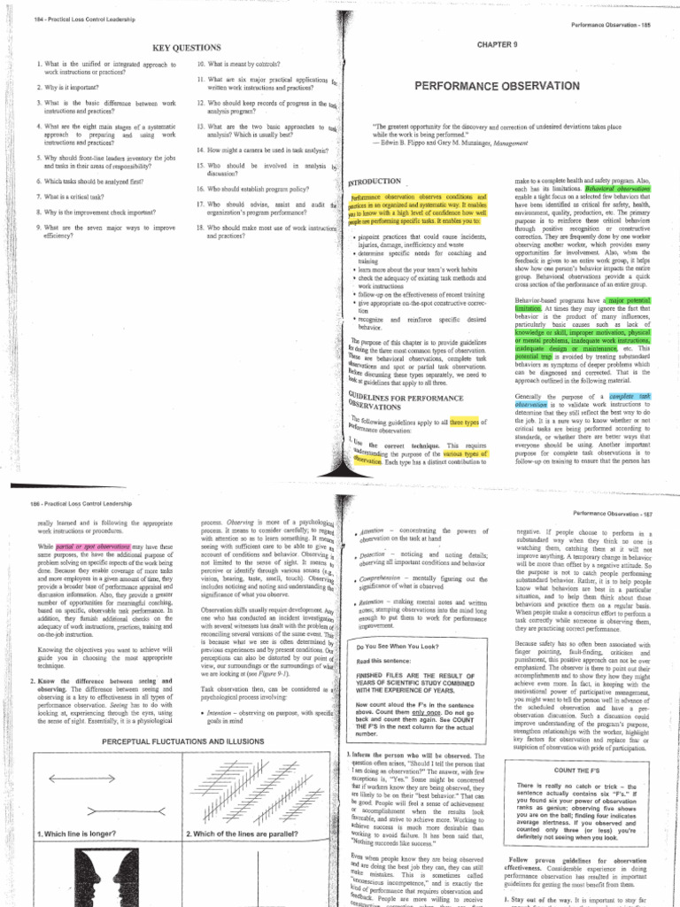 Excerpt From Practical Loss Control Leadership DH | PDF | Behavior ...