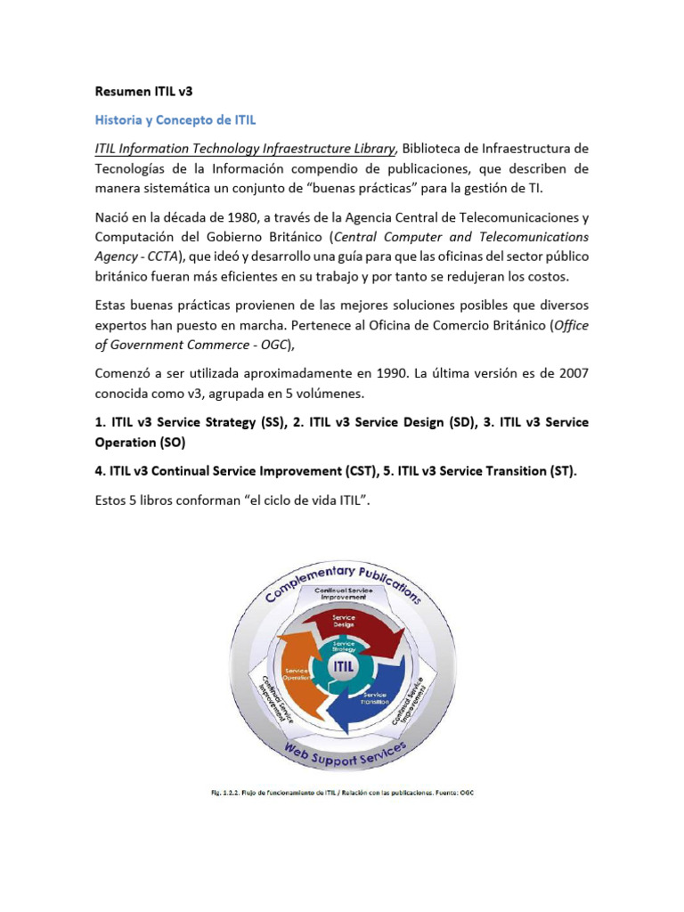 Resumen de ITIL v3 y su Estrategia | PDF | Acuerdo de nivel de servicio ...
