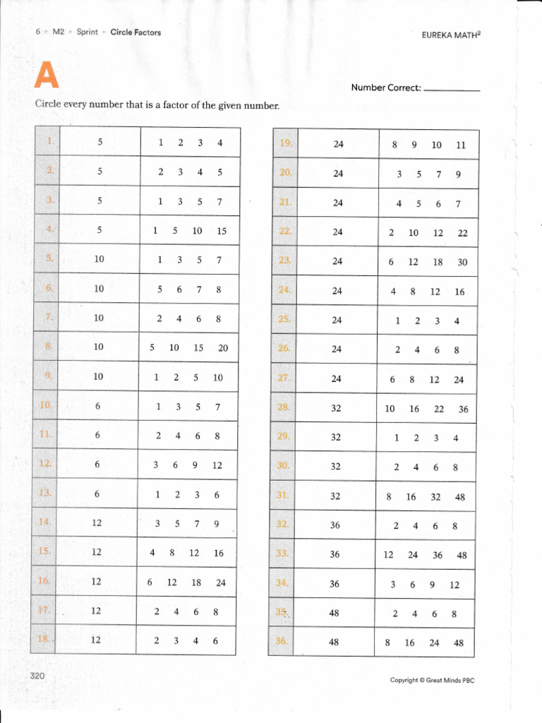 Factor Multiple Dividing Fractions 6th Grade | PDF