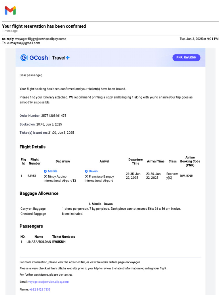 Flight Reservation Confirmation Details | PDF | Civil Aviation | Airlines