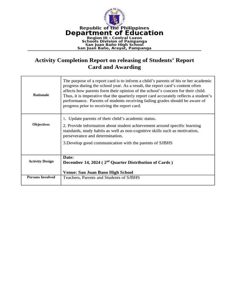 Acr Cards Out and Awarding 2024 2025 2ndquarter | PDF | Learning ...