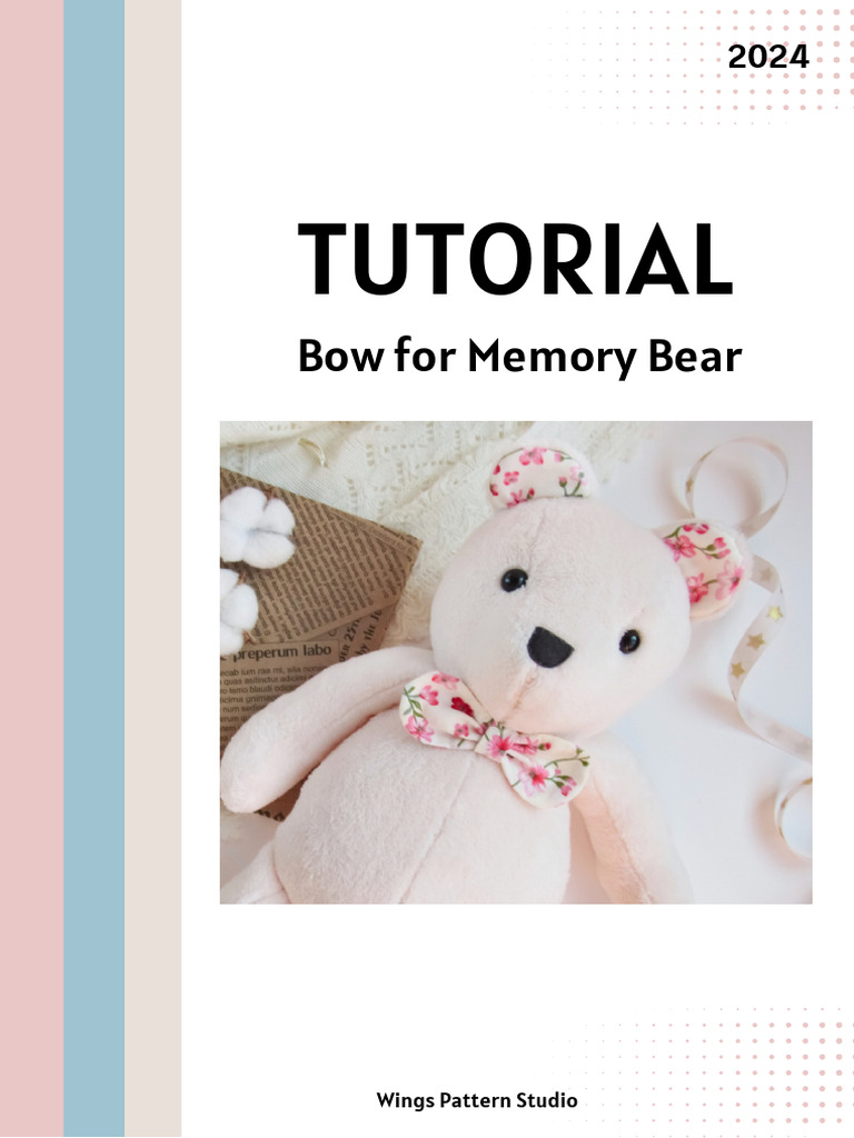 09 Bow For Memory Bear TUTORIAL | PDF | Sewing | Sewing Machine