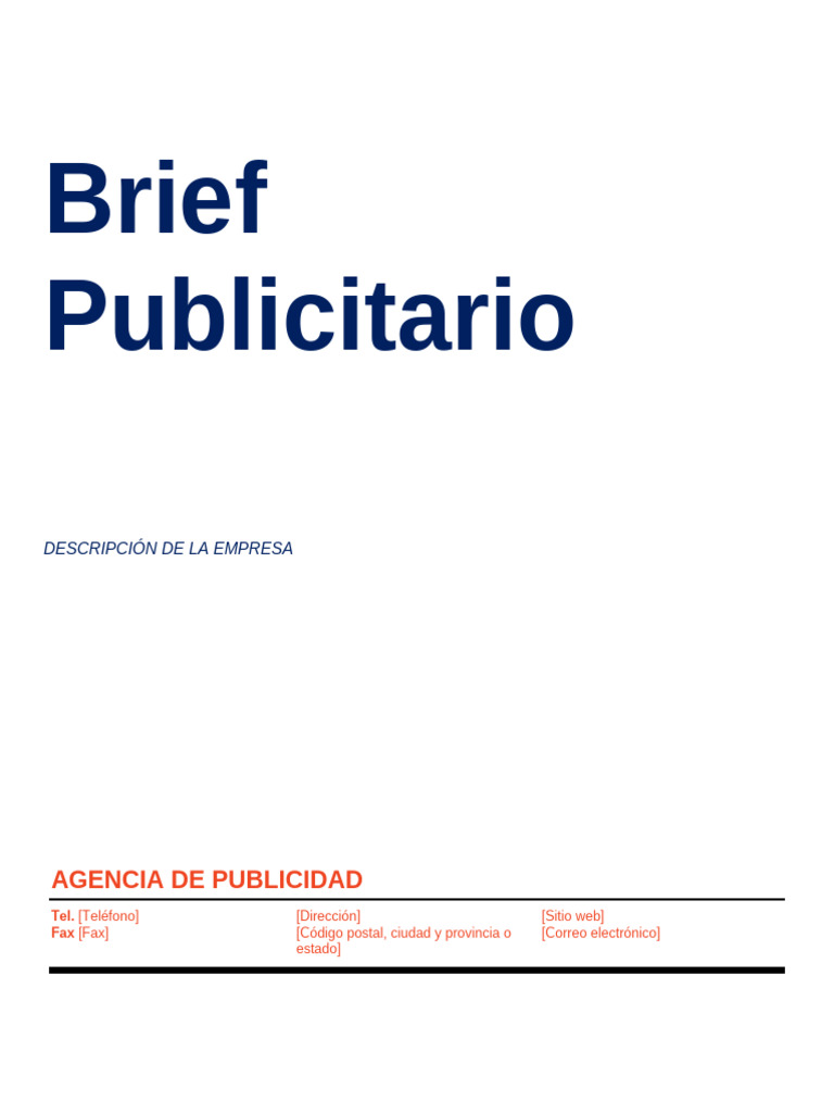 Formato de Brief Publicitario | PDF | Publicidad | Business