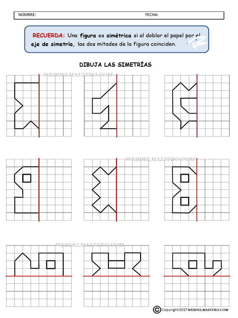 Figuras Simetricas Actividades 1 | PDF