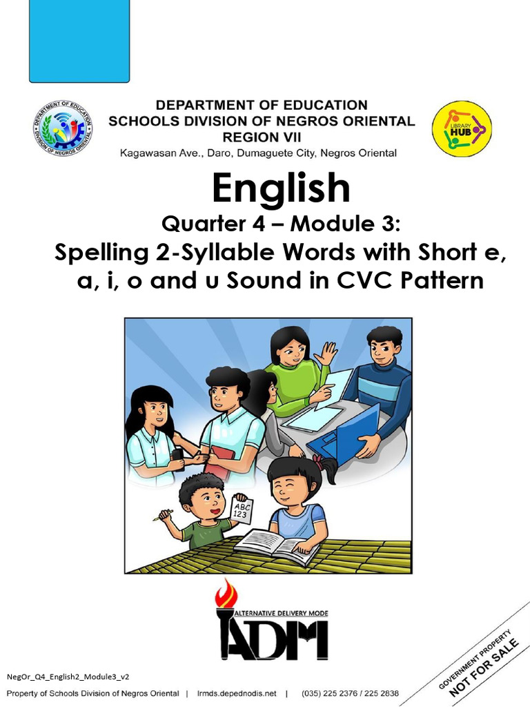 NegOr Q4 English2 Module3 v2 | PDF | Consonant | Syllable