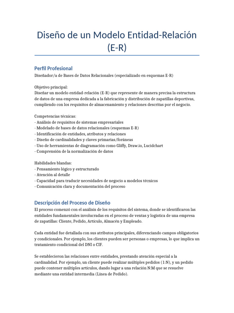 Informe Modelo ER Completo | PDF