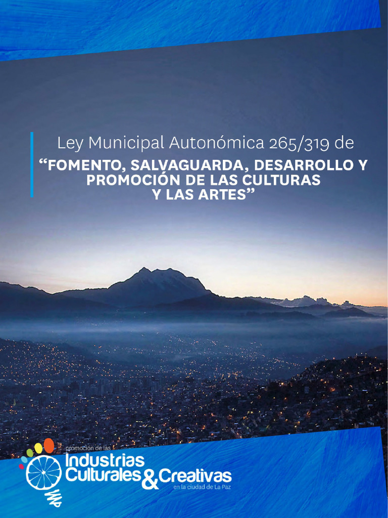 Cartilla Informativa Ley Autonómica Municipal de Culturas 265 - 319-3 ...