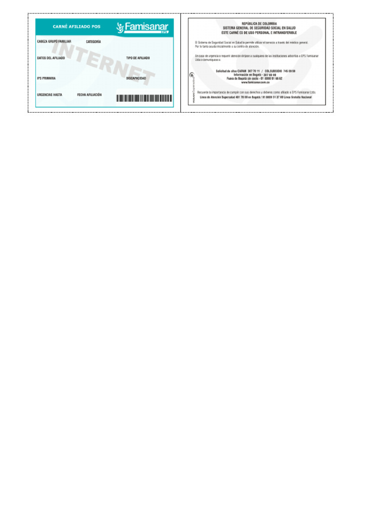 Beneficiary at Colsubsidio Medical Center | PDF
