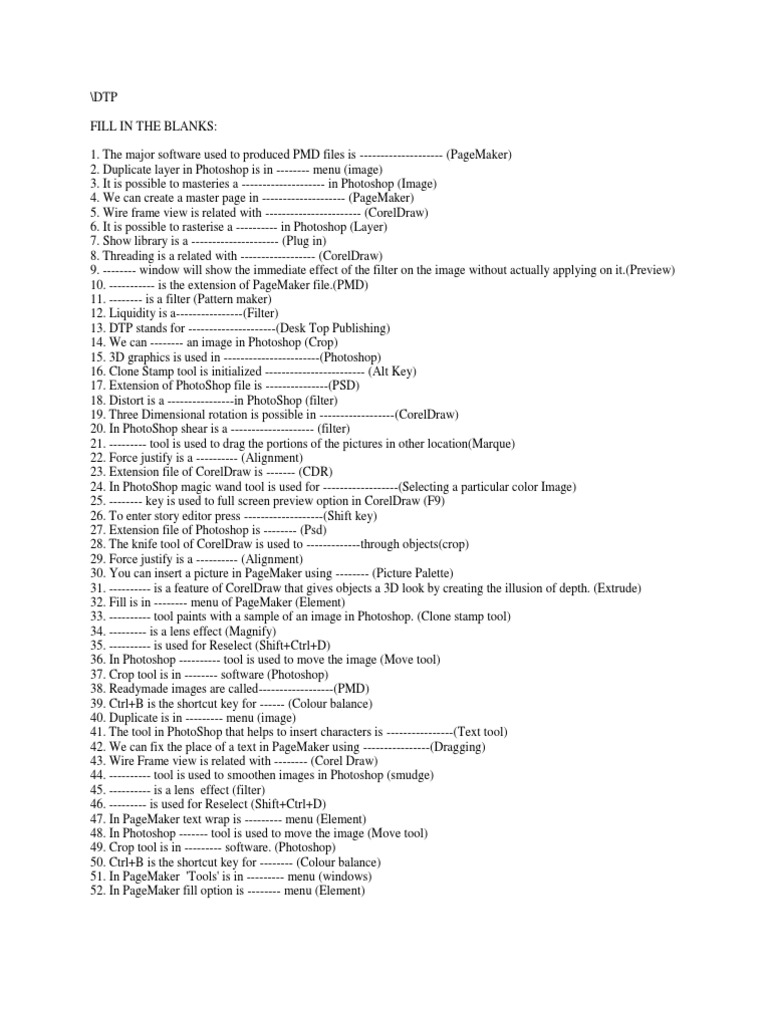 DTP | Adobe Photoshop | Portable Document Format