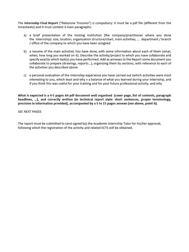 Template Internship FinalReport | PDF