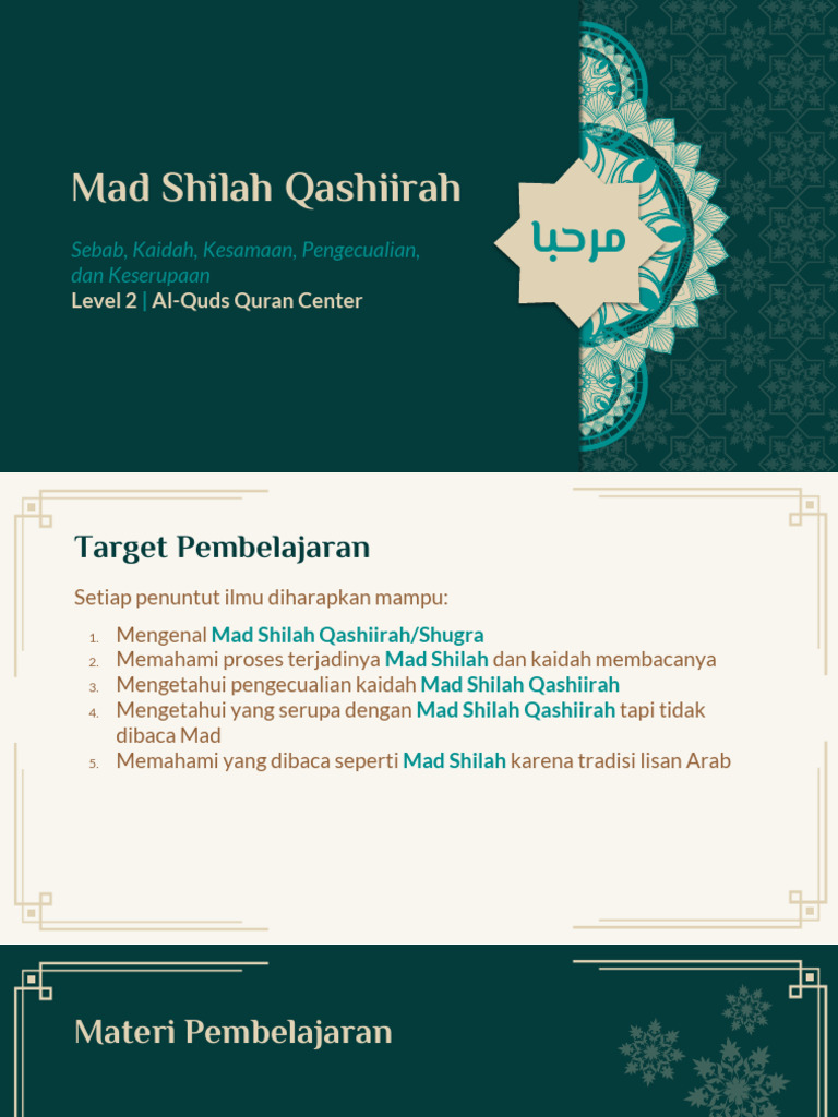 Mad Shilah Qashirah | PDF