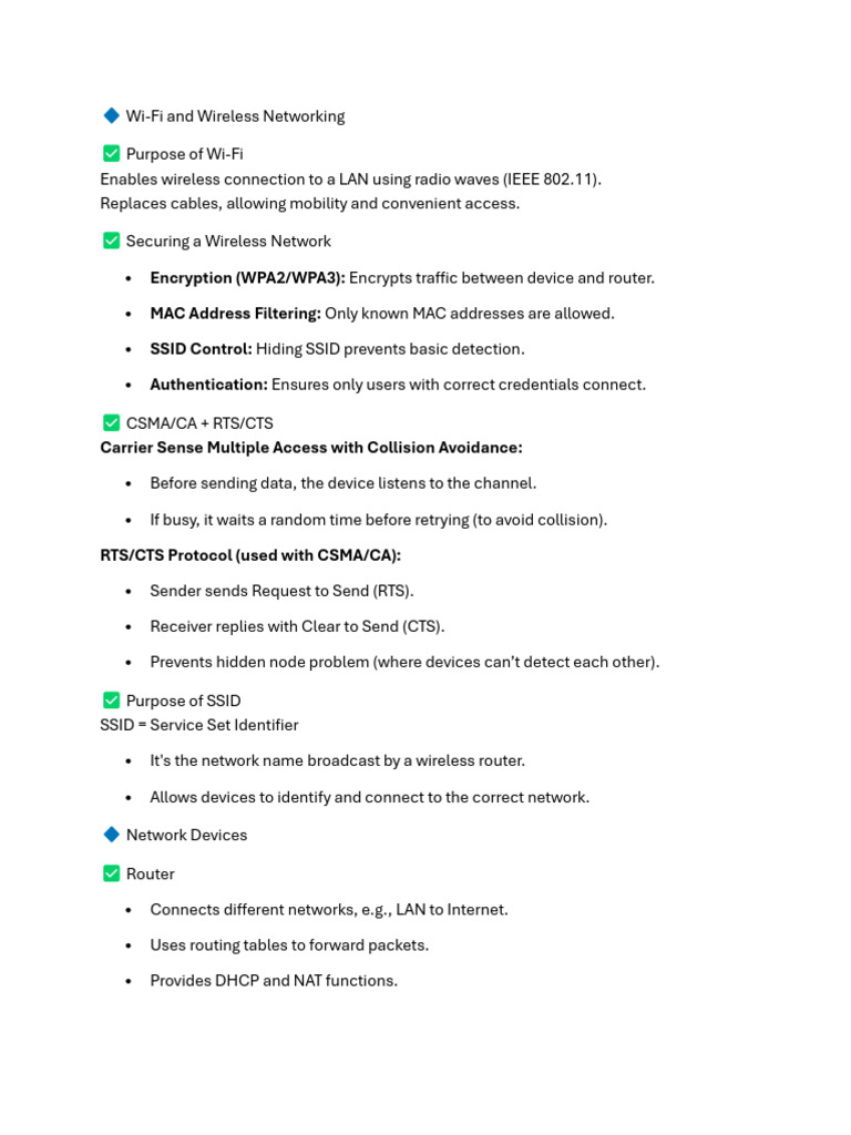 Networking Topic Notes For Computer Science-2 | PDF | Port (Computer ...
